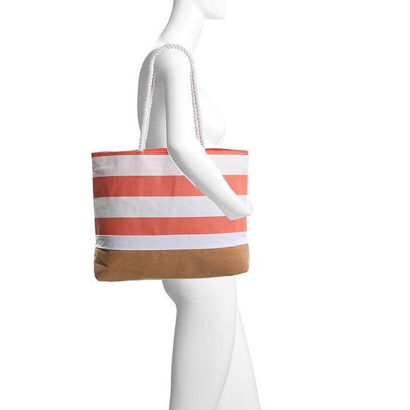 Modcloth | Bags | Coral Pink Nautical Tote Bag Duo | Poshmark